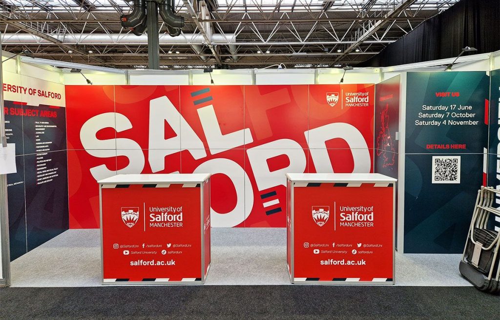 Ayble stand & Zodiac Counters for University of Salford